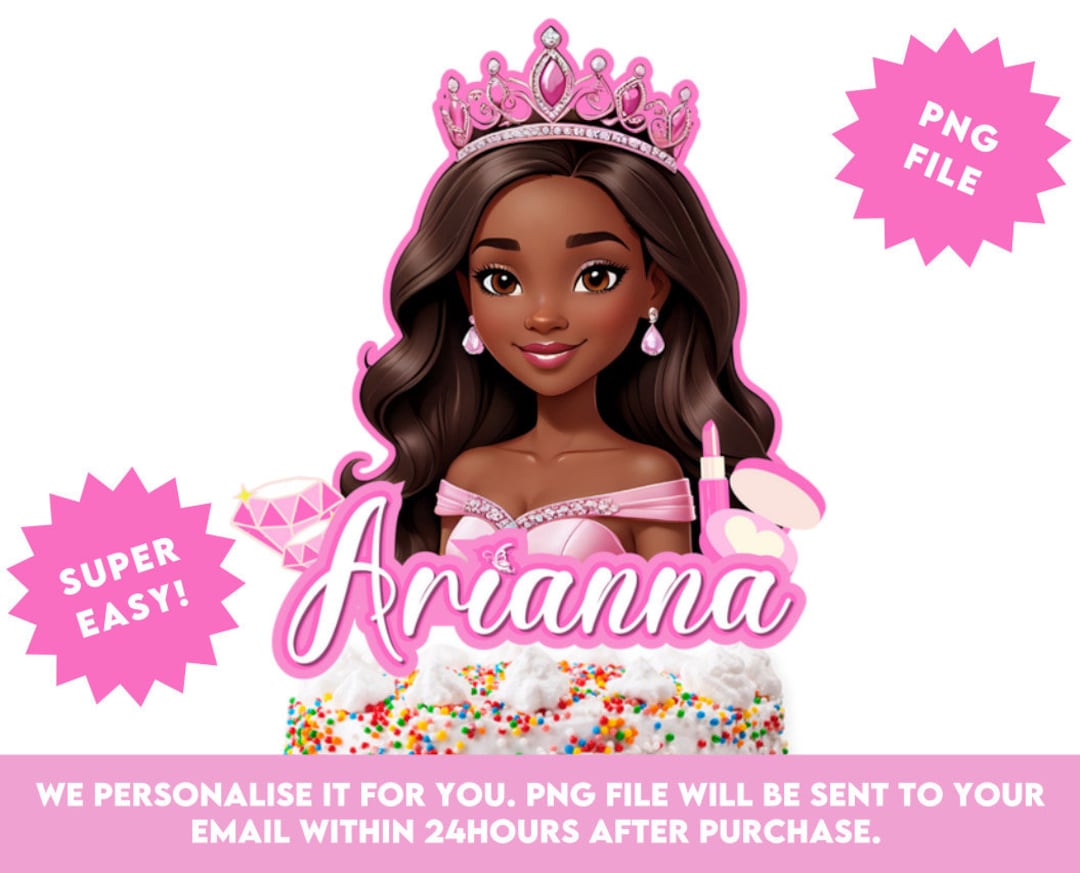 Printable Digital Cake Topper, Personalised Birthday Cake Topper ...