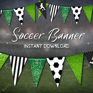 Printable Soccer Party Banner (PDF File) - Etsy