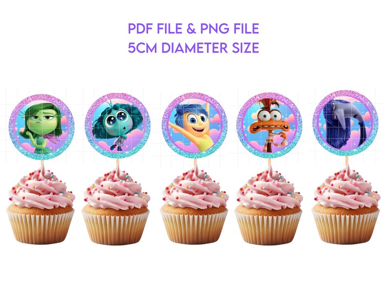 Printable Instant Download Cupcake Topper, Digital File Cake Topper ...