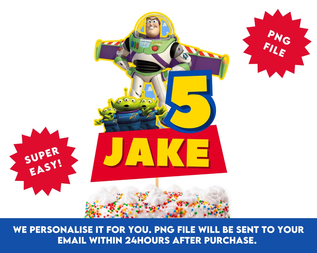 Printable Toy Story Cake Topper, Personalised Birthday Cake Topper ...
