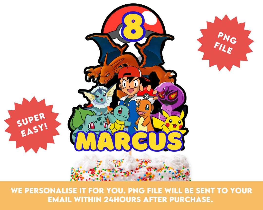 Printable Digital Cake Topper, Personalised Birthday Cake Topper ...