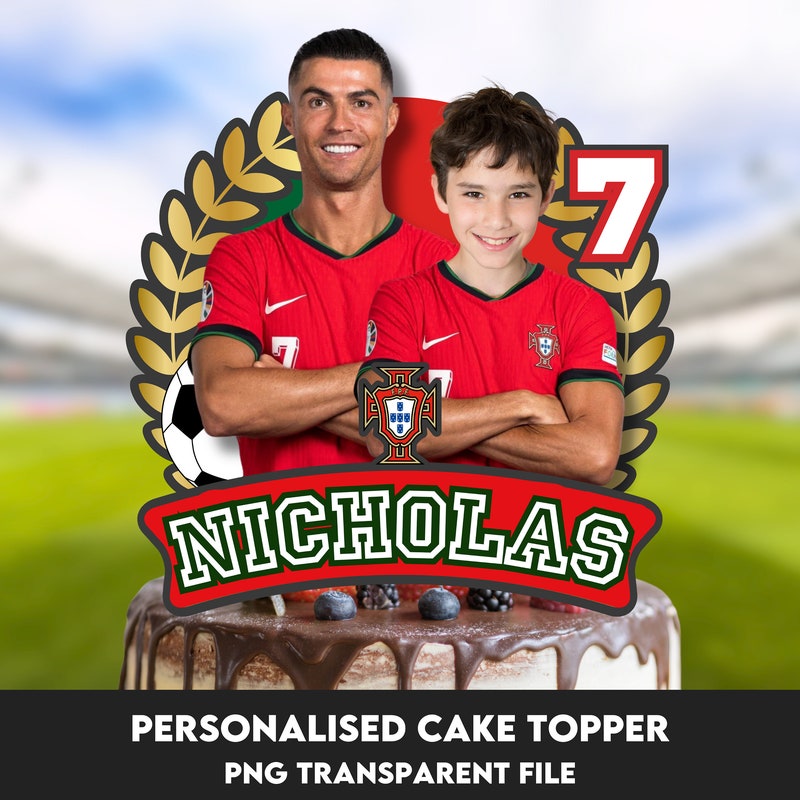 Topper de pastel ronaldo - Etsy España