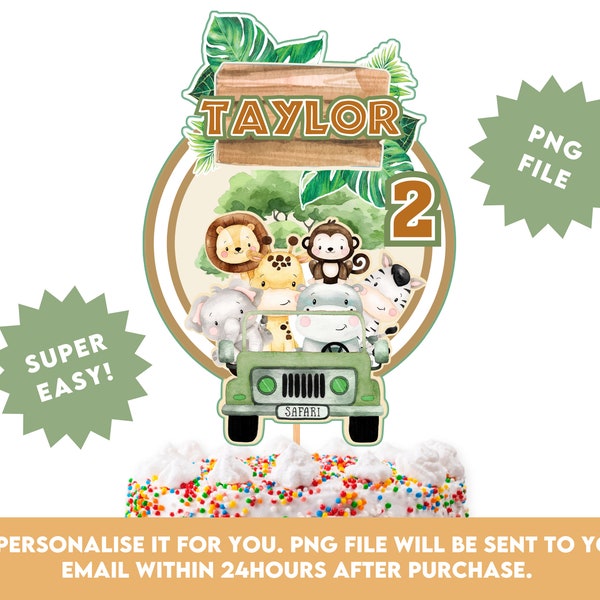 Safari Cake Topper - Etsy