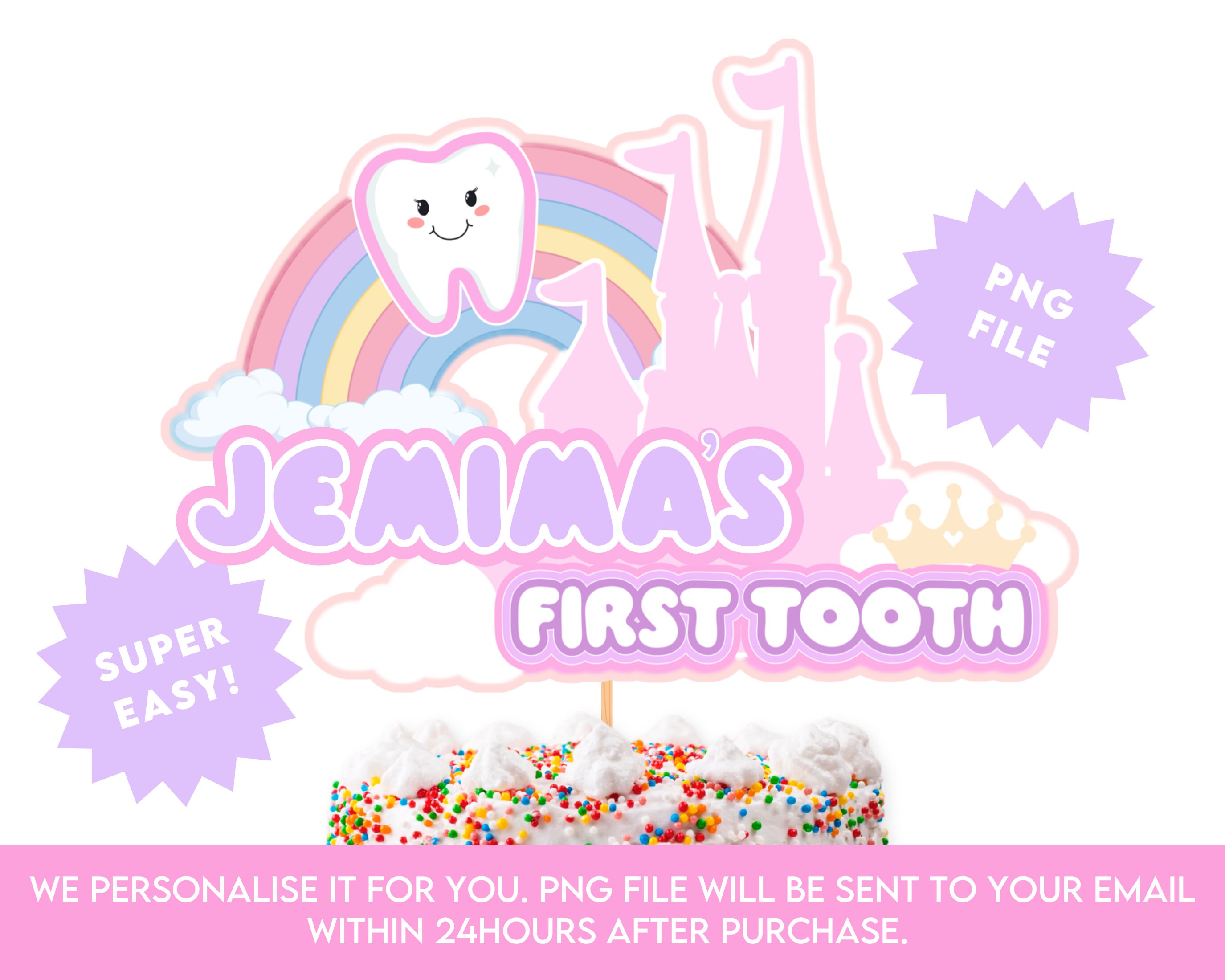 Printable Digital Cake Topper, Personalised Birthday Cake Topper ...