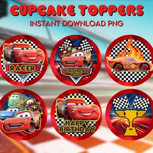 Printable Car Birthday Cupcake Topper (PNG File) - Etsy