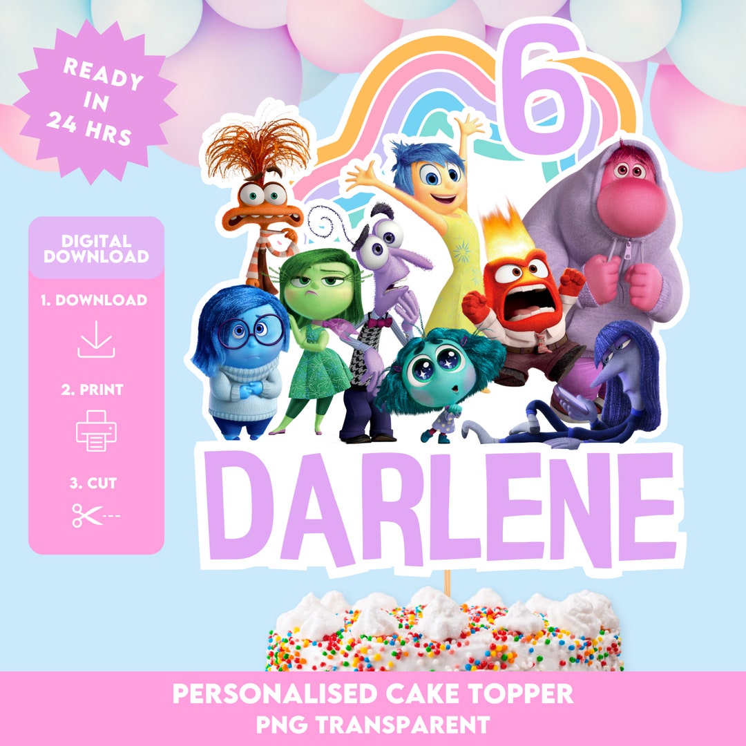 Printable Digital Cake Topper, Personalised Birthday Cake Topper ...