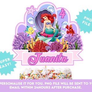 Printable Digital Cake Topper, Personalised Birthday Cake Topper ...