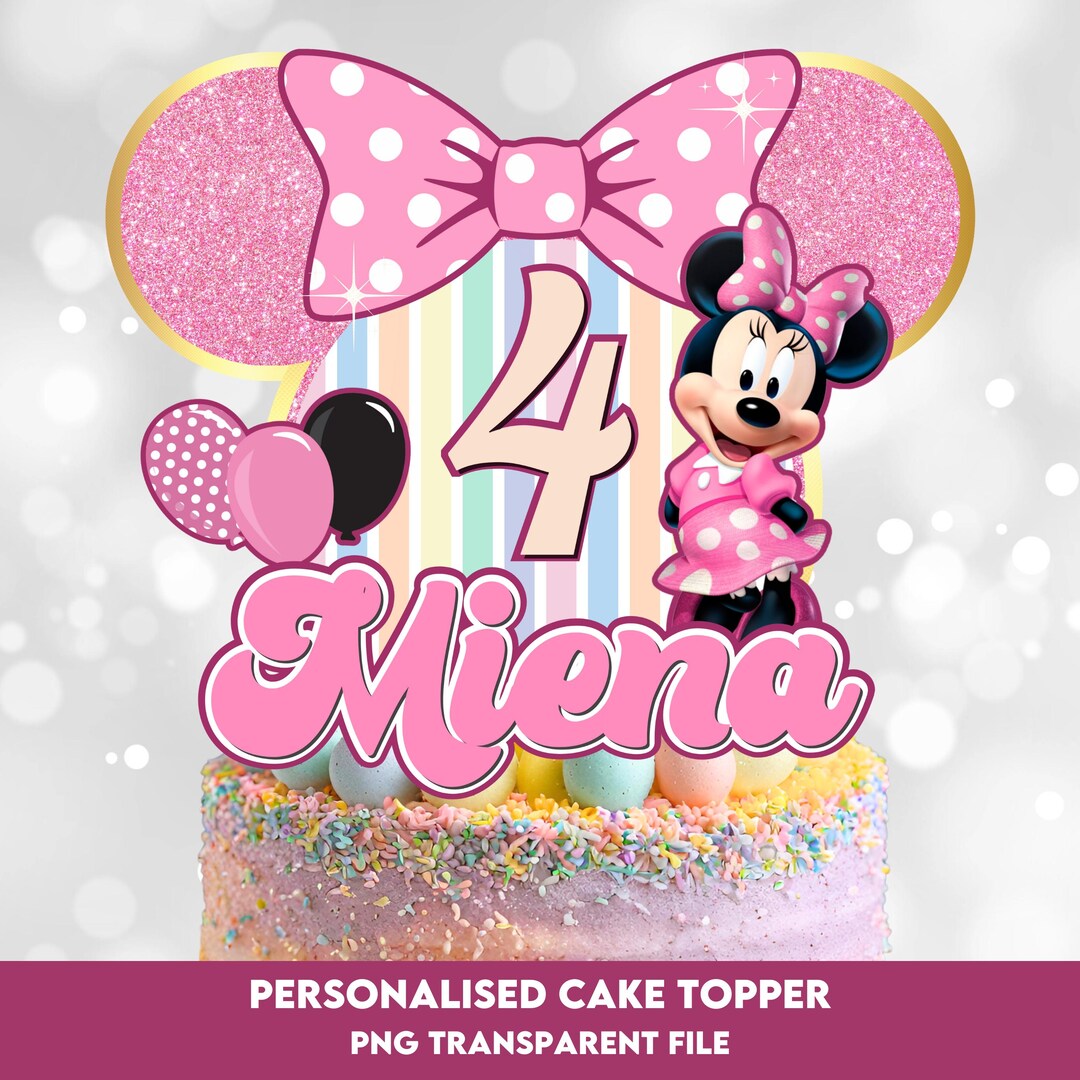 Printable Digital Cake Topper, Personalised Birthday Cake Topper ...