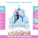 Printable Elsa Anna Cake Topper, Personalised Birthday Cake Topper ...
