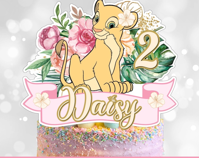 Girl Safari Cake Topper, Nala Safari Cake Topper - Etsy