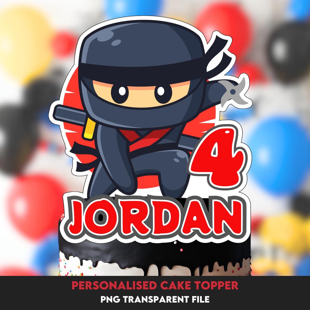 Printable Digital Cake Topper, Personalised Birthday Cake Topper ...