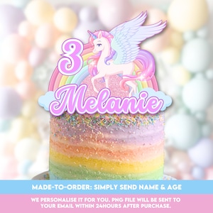 Printable Digital Cake Topper, Personalised Birthday Cake Topper ...