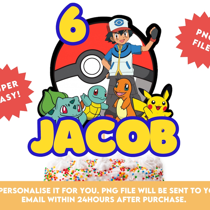 Pokemons Cake Topper - Etsy