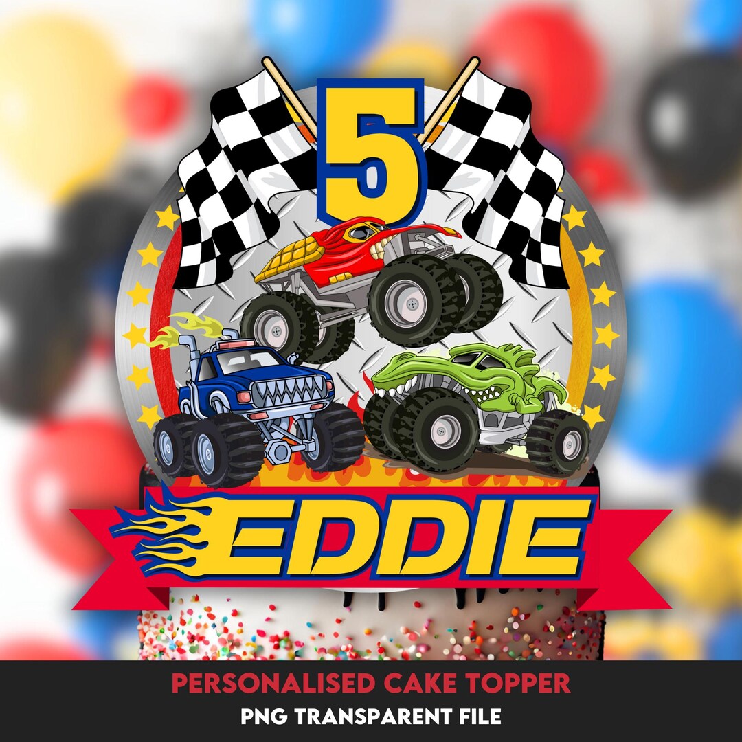 Printable Digital Cake Topper, Personalised Birthday Cake Topper ...