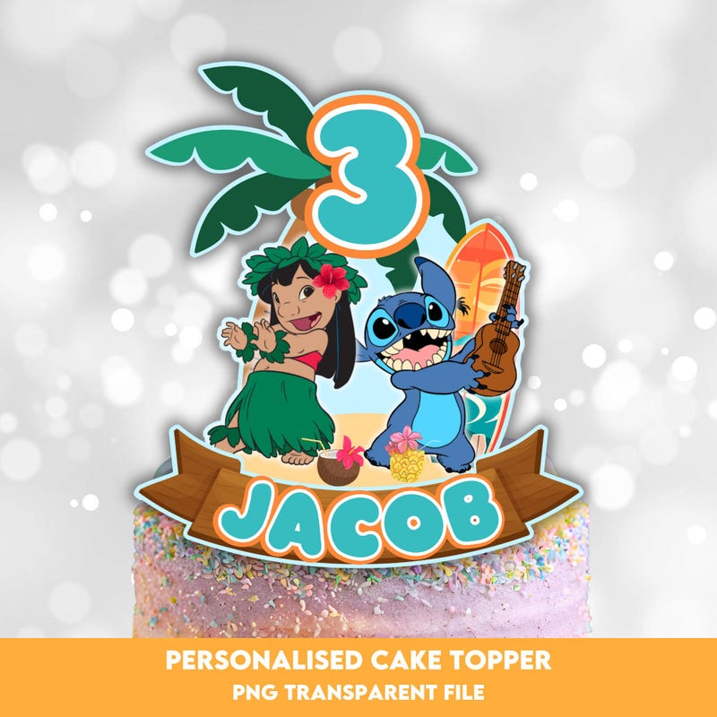 Stitch Cake Topper Printable - Etsy UK
