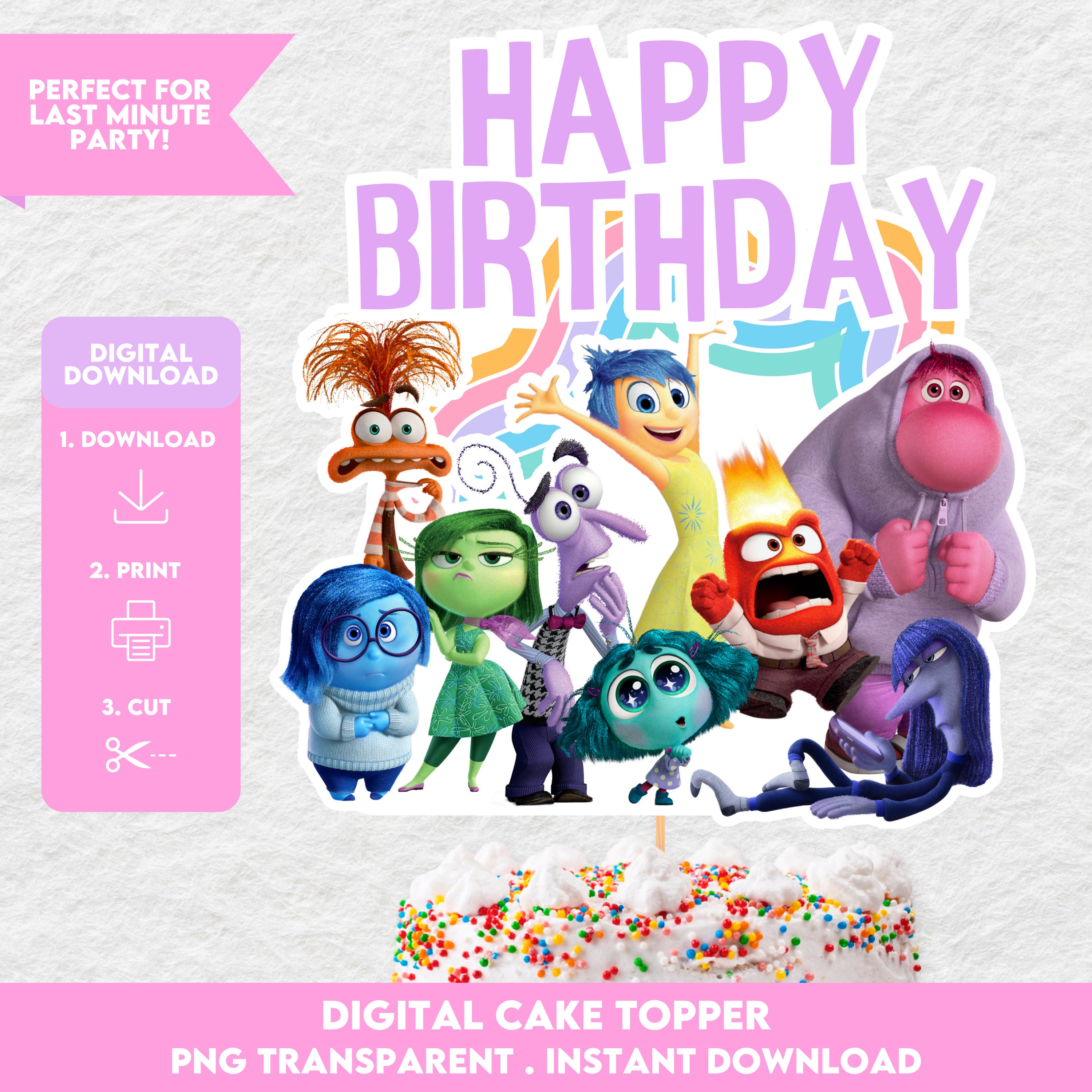Printable Instant Download Inside Ot Cake Topper, Digital File Cake ...