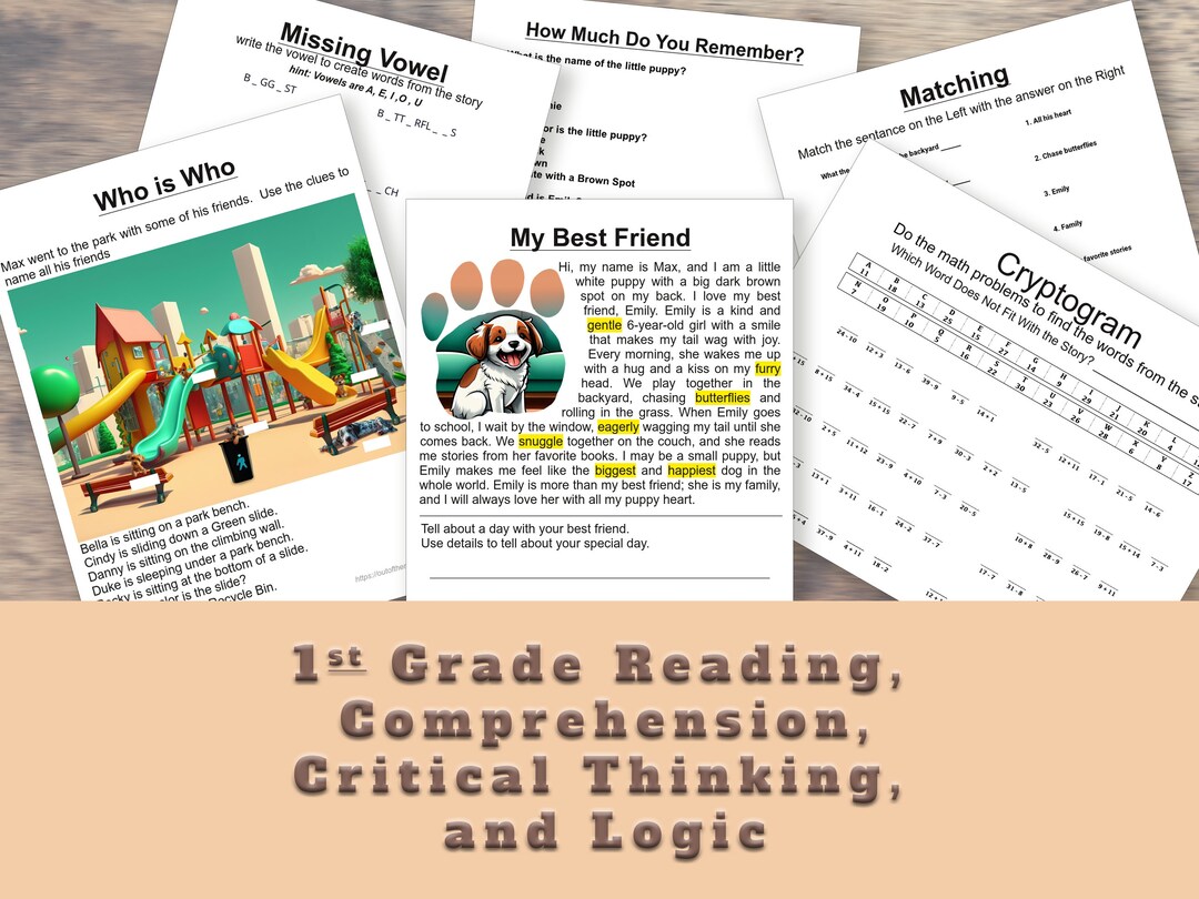 My Best Friend - Reading, First Grade Reading Comprehension, Grade 1 ...