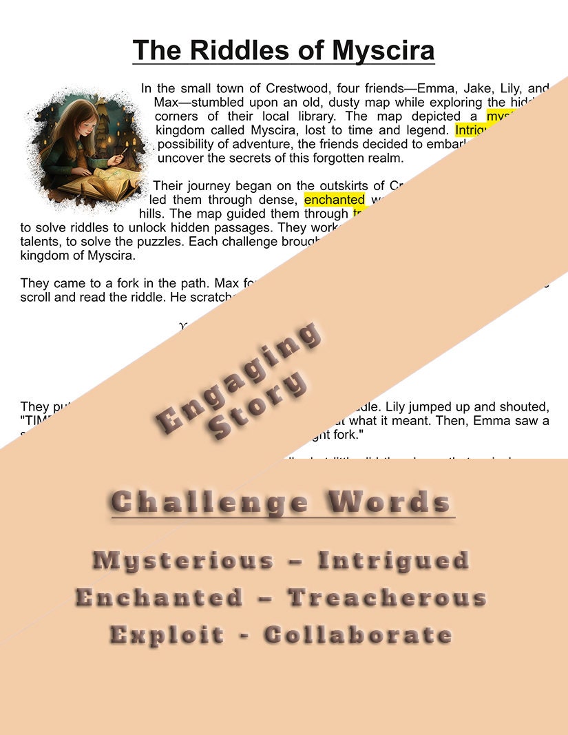 The Riddles of Myscira - Reading, Sixth Grade Reading Comprehension ...