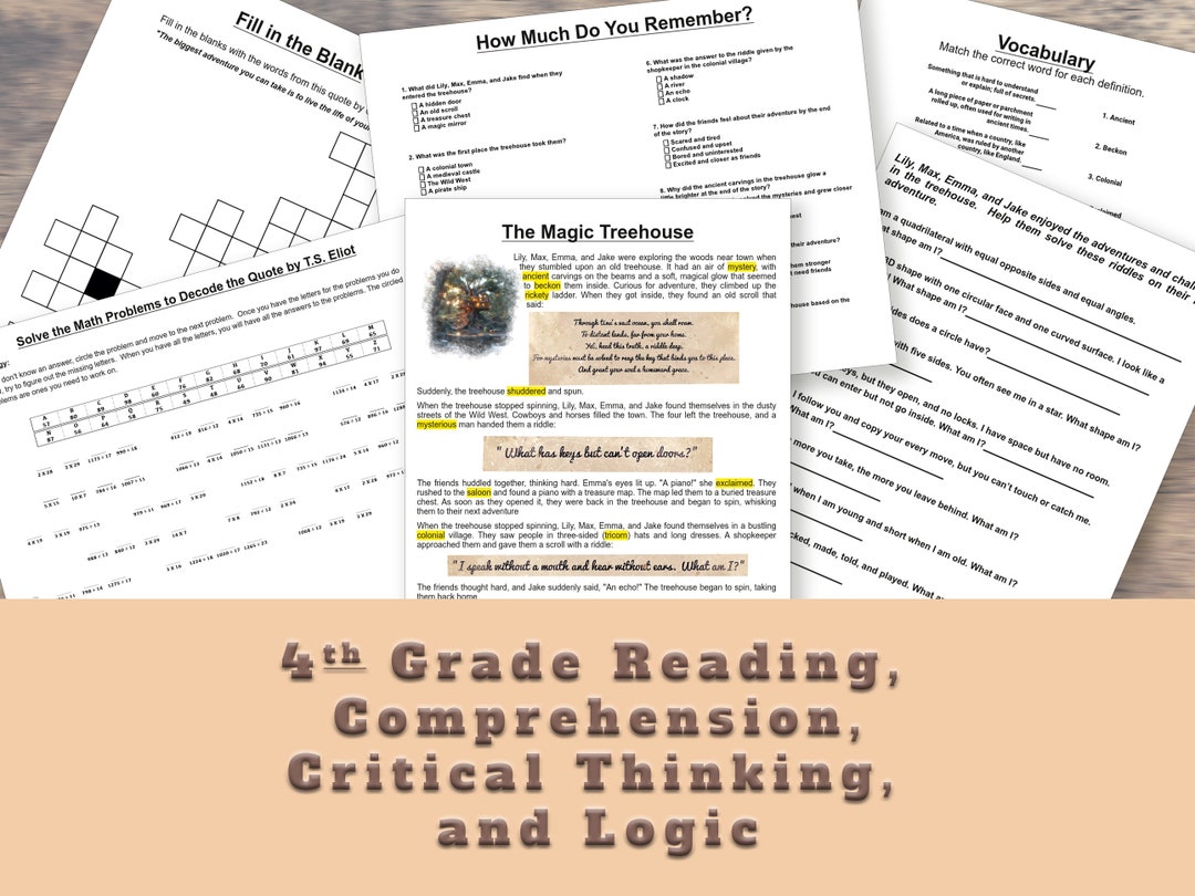 Magic Treehouse - Reading, Fourth Grade Reading Comprehension, Grade 4 ...