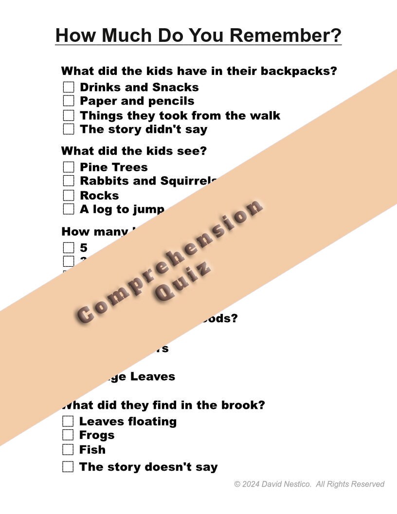 Nature Walk - Reading, Second Grade Reading Comprehension, Grade 2 ...