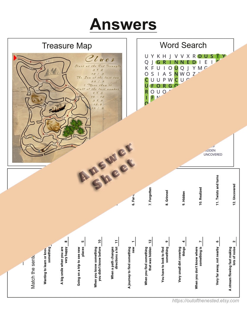 The Treasure Map Reading, Second Grade Reading Comprehension, Grade 2 ...