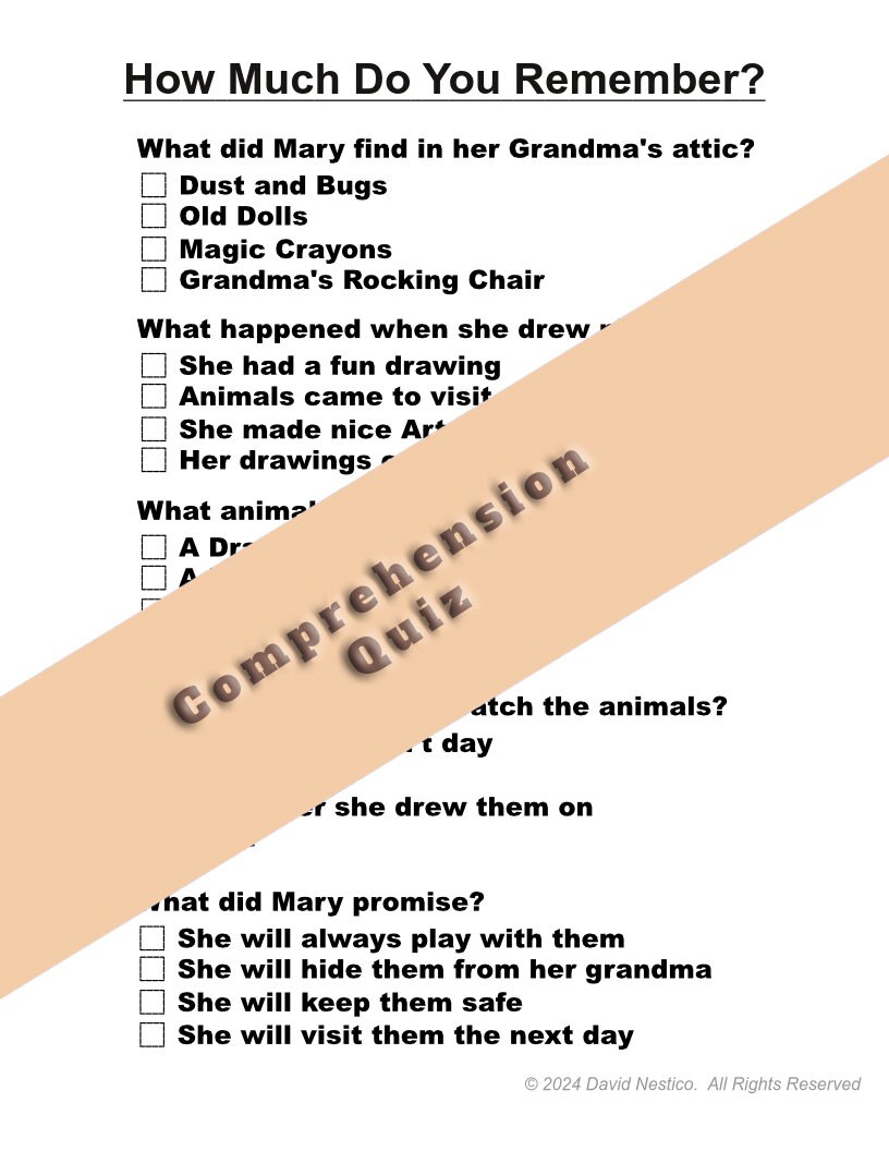 The Magic Crayon - Reading, Second Grade Reading Comprehension, Grade 2 ...