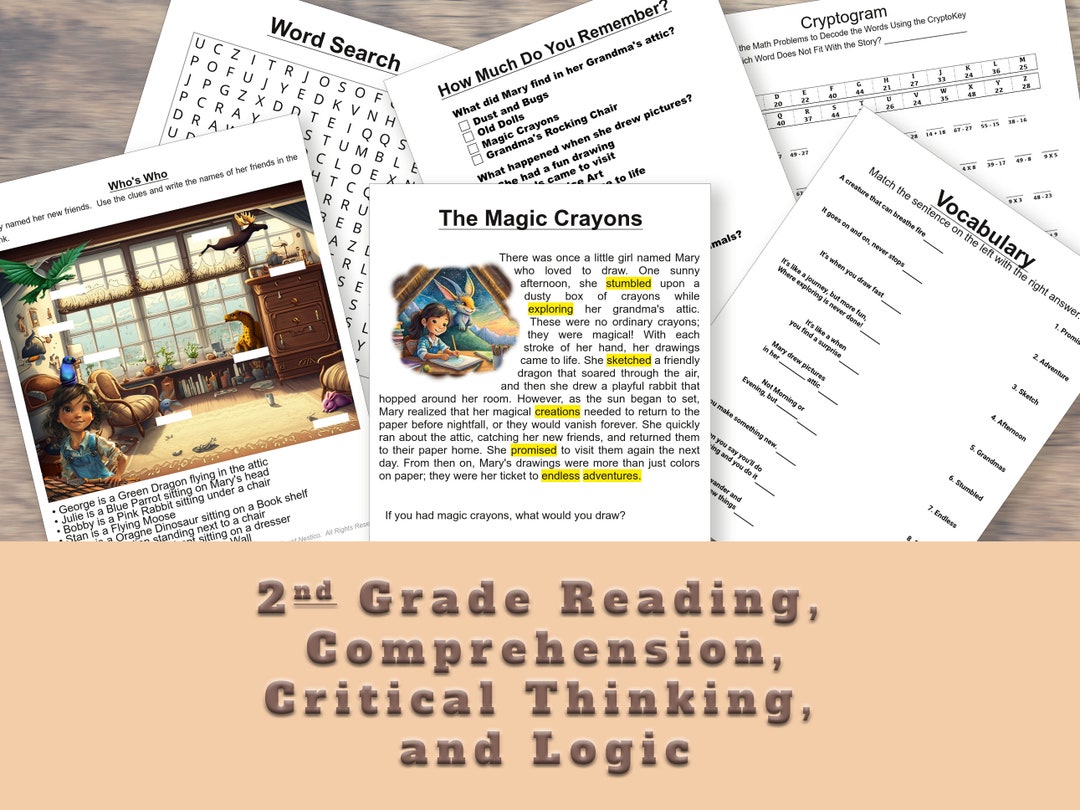 The Magic Crayon - Reading, Second Grade Reading Comprehension, Grade 2 ...