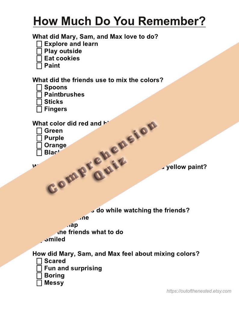 Colors Reading, First Grade Reading Comprehension, Grade 1 Homeschool ...