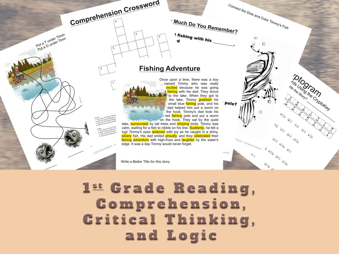 Fishing Adventure - Reading, First Grade Reading Comprehension, Grade 1 ...
