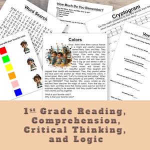 Colors - Reading, First Grade Reading Comprehension, Grade 1 Homeschool ...