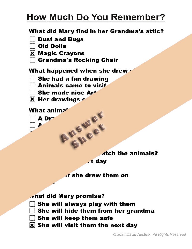 The Magic Crayon - Reading, Second Grade Reading Comprehension, Grade 2 ...