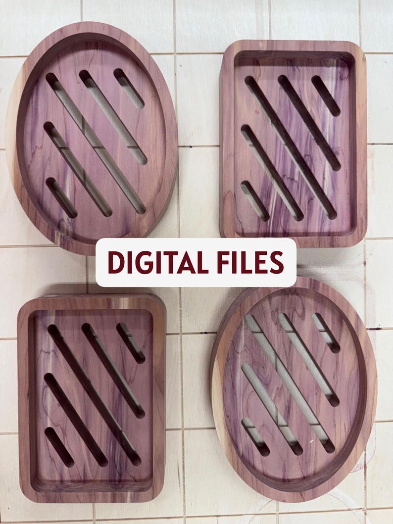 Cedar Wooden Soap Dish CNC File: DIY Woodworking Template (digital ...