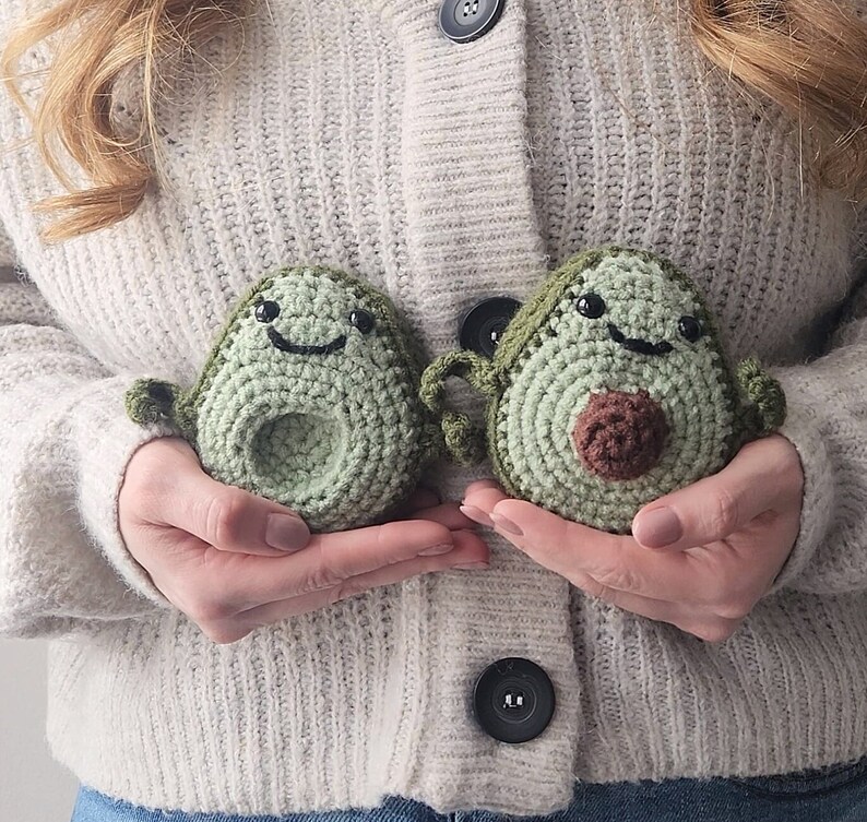 Amigurumi Avocado Crochet Pattern: No Sew Design (PDF Pattern) - Etsy