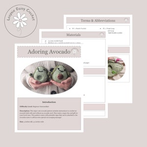 Amigurumi Avocado Crochet Pattern: No Sew Design (PDF Pattern) - Etsy