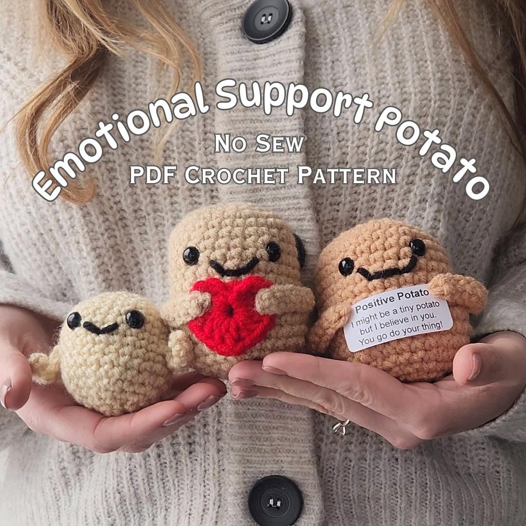 Emotional Support Potato Crochet Pattern: No Sew Amigurumi (digital Download) - Etsy