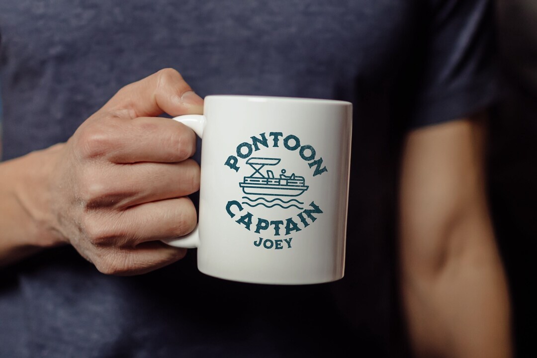 Funny Pontoon Boat Gift, Lake Life, Pontoon Captain Mug, Customizable ...