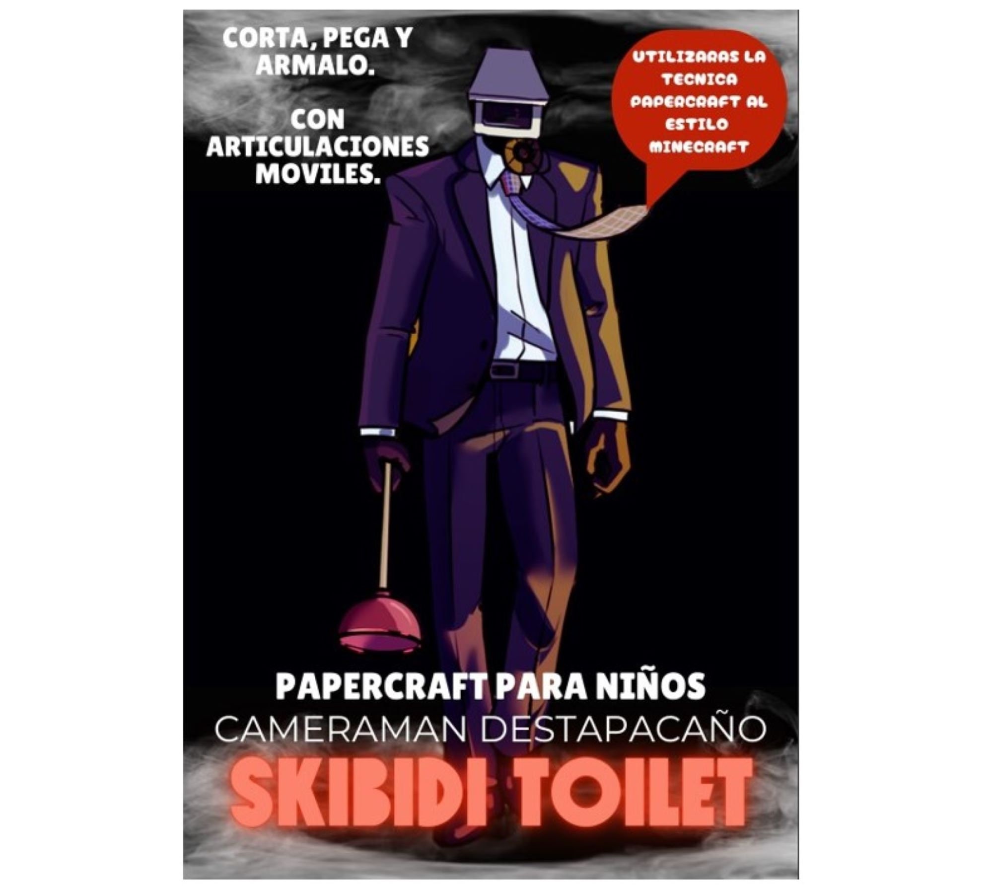 PAPER CRAFT, Cameraman Destapacaño - Skibidi Toilet - Etsy