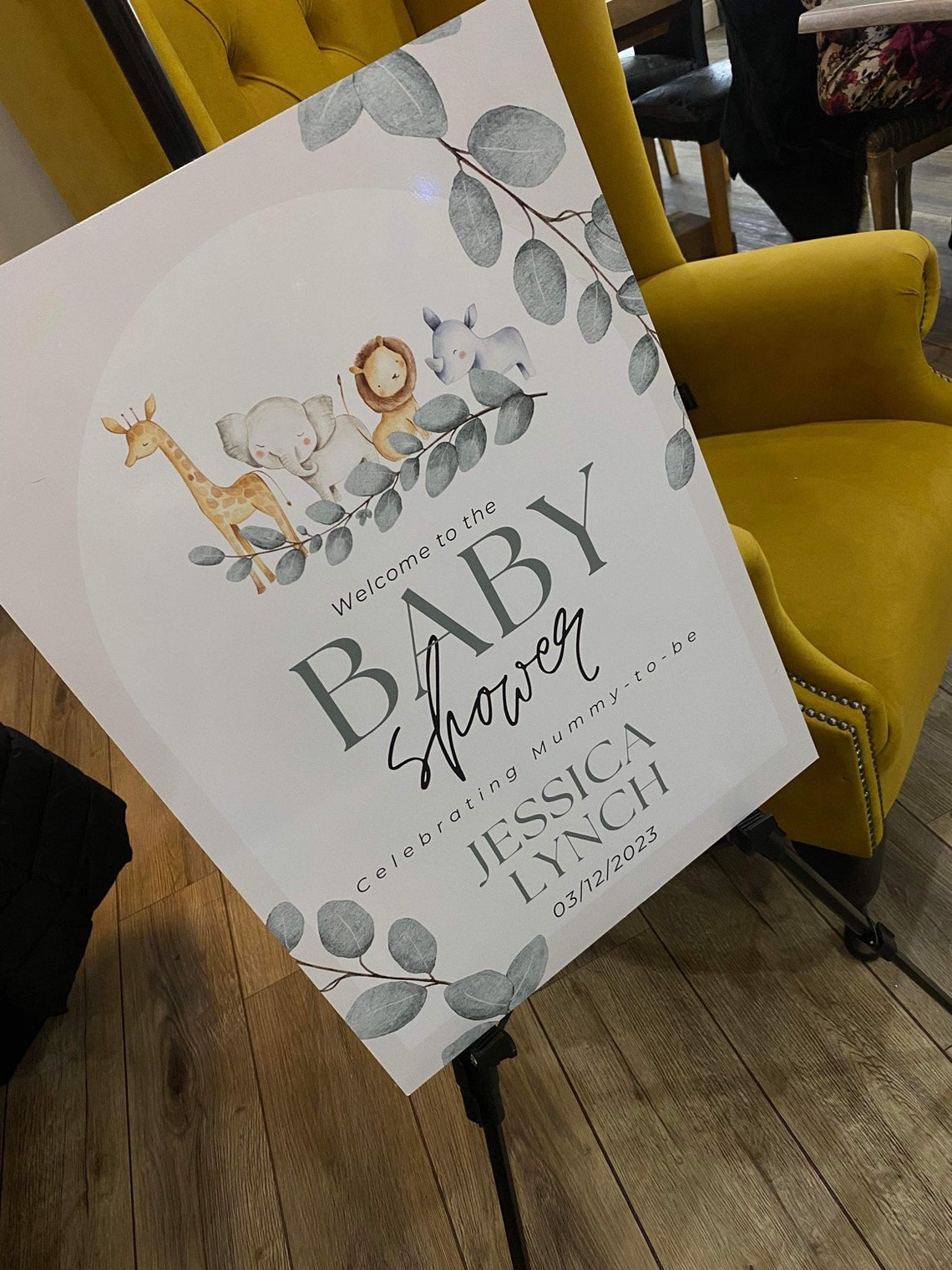 Baby Shower A2 Board Sign Personalised - Etsy