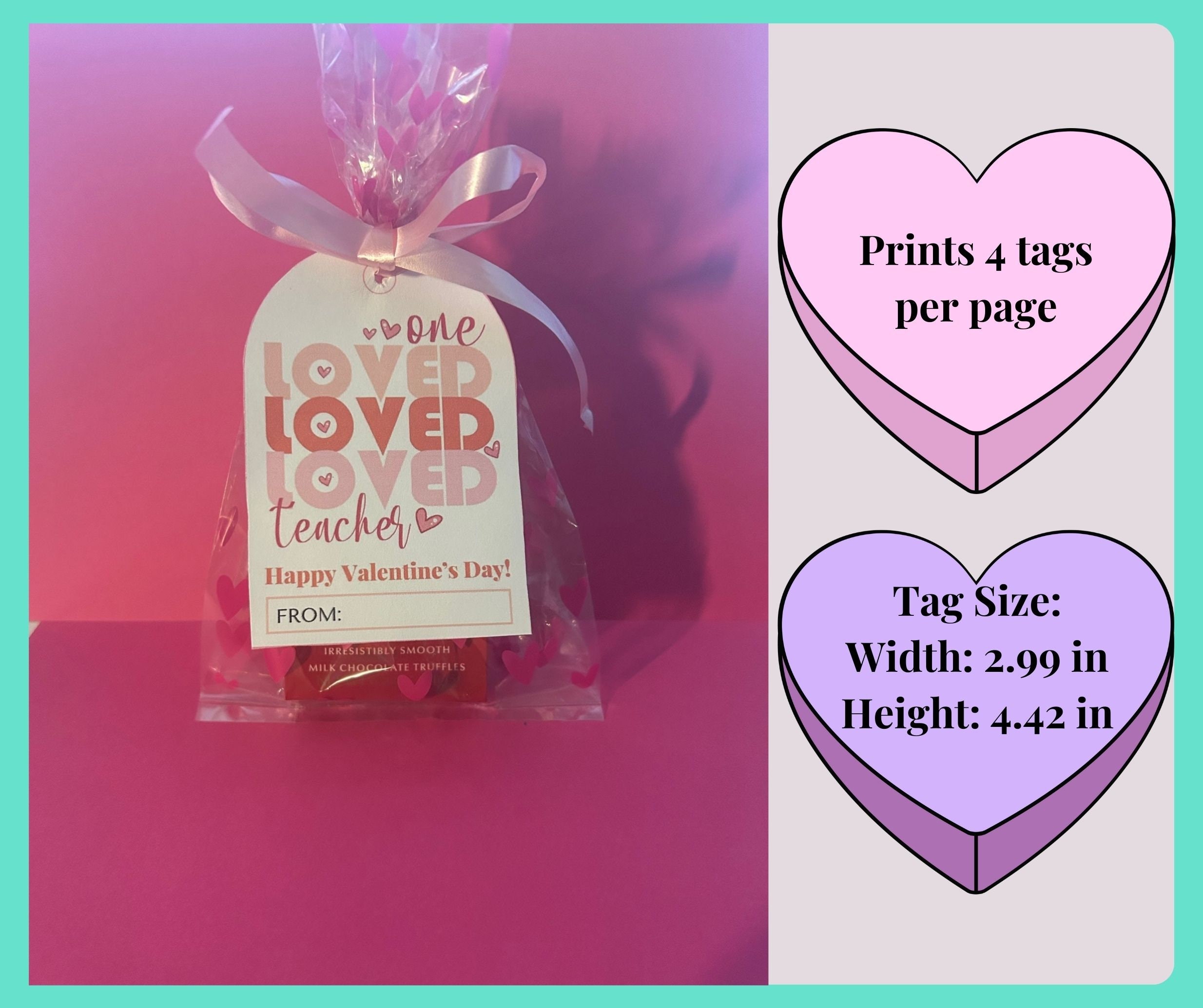 Printable Teacher Valentine's Day Gift Tag - Etsy