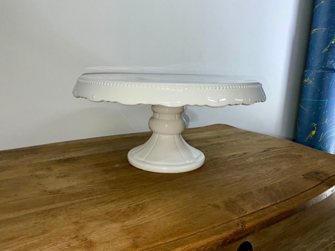 White Cake Plate - Etsy