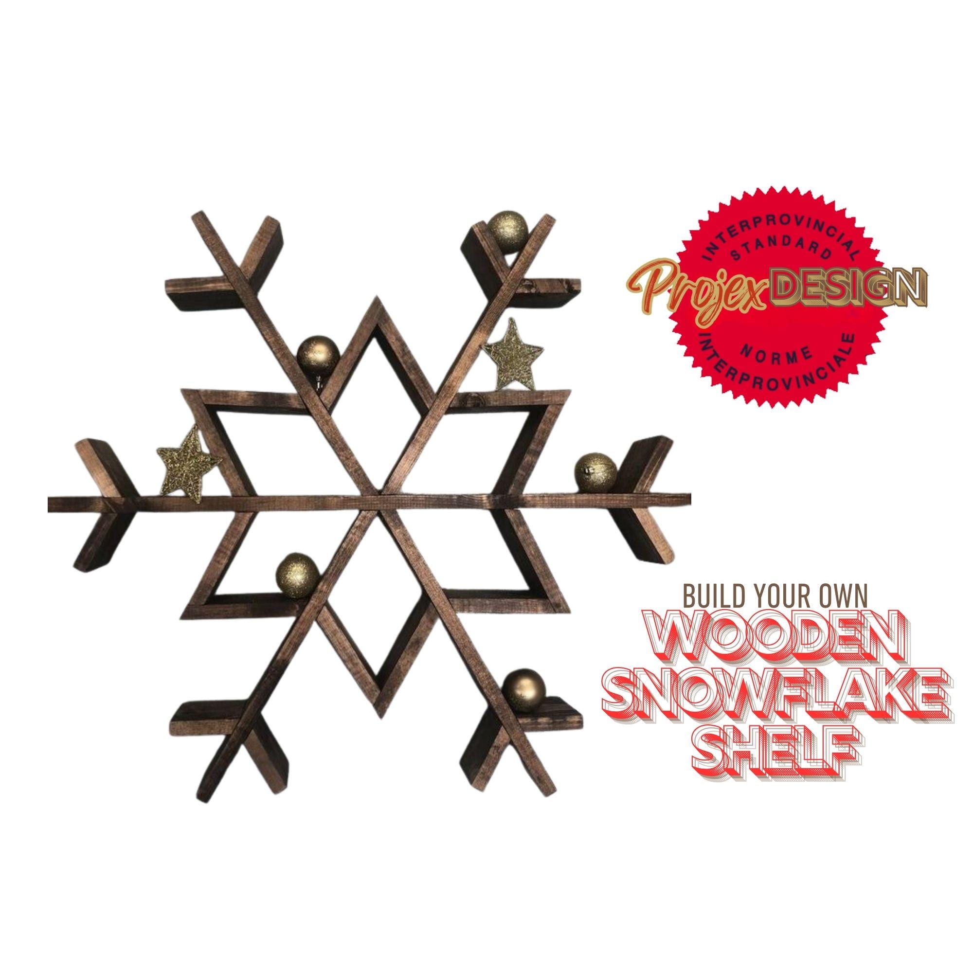 DIY Wooden Snowflake Shelf Woodworking Plans - Etsy