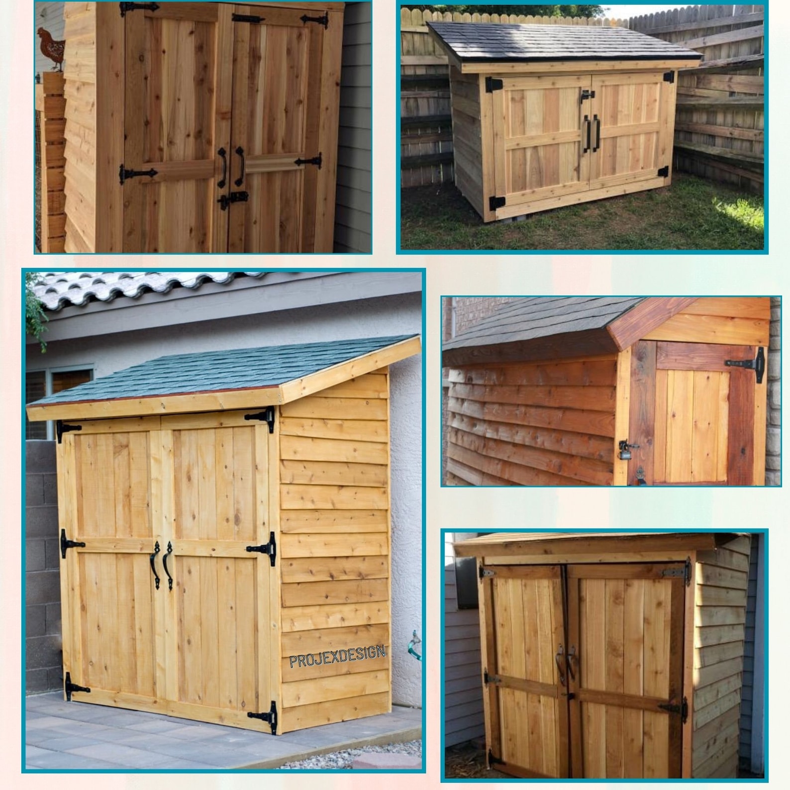 4' X 10' Cedar Storage Shed Plans - Etsy