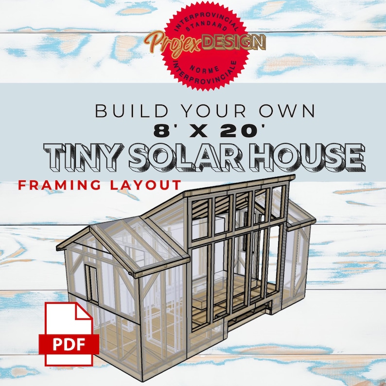 Build Your Own Tiny Solar House - Digital Framing Blueprint - Etsy