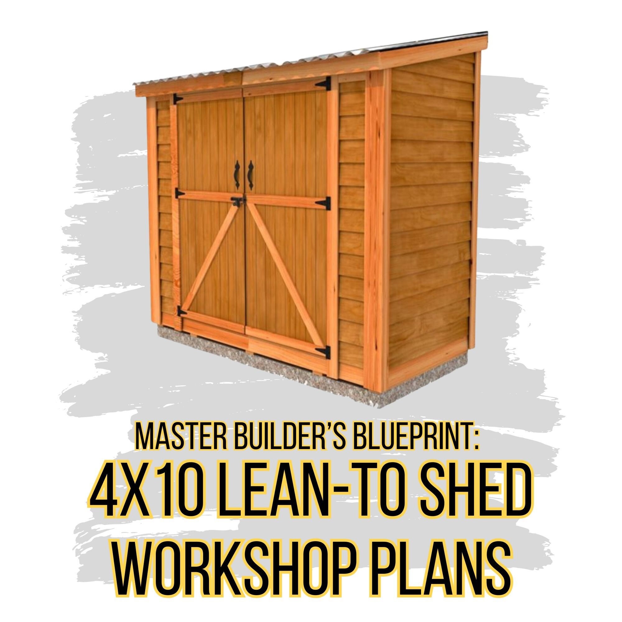 Get Lean: DIY 10x4 Shed Plan PDF for Efficient Space Maximization - Etsy