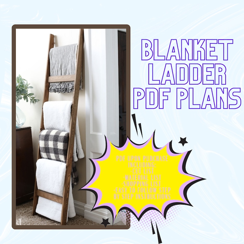 Blanket Ladder Beginners DIY Plans (step-by-step) - Etsy