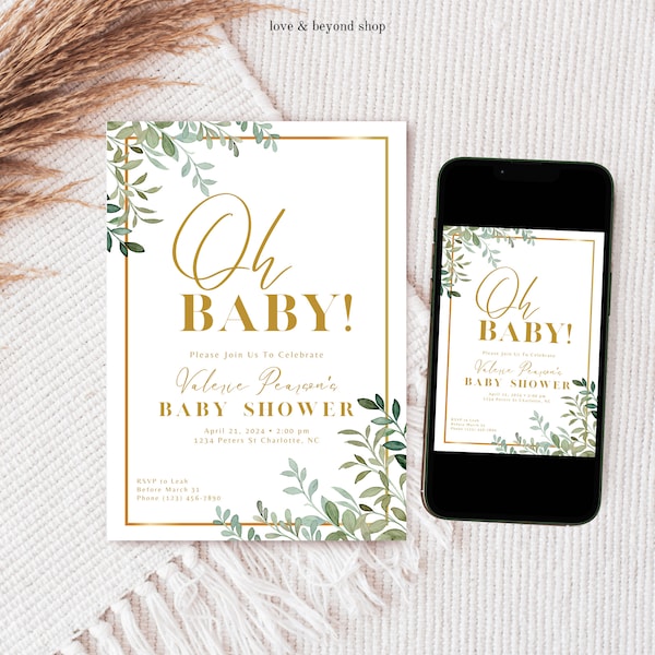 Oh Babies Baby Shower Invitation - Etsy