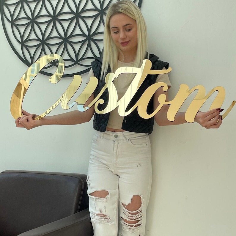 Acrylic Name Sign, Baby Shower, Nursery Decor, Wedding Decor, Acrylic ...