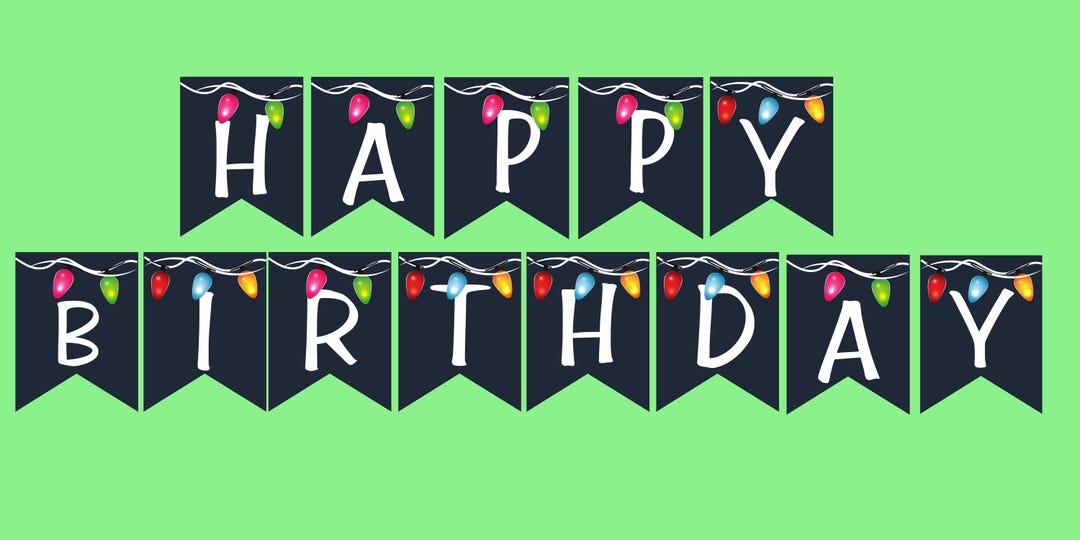 Stranger Things Happy Birthday Banner - Etsy