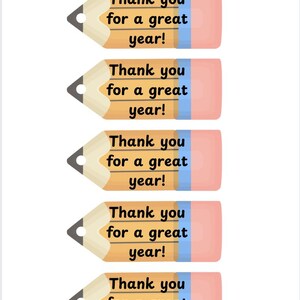 Printable Pencil Shape Gift Tag for Teacher Gifts - Etsy