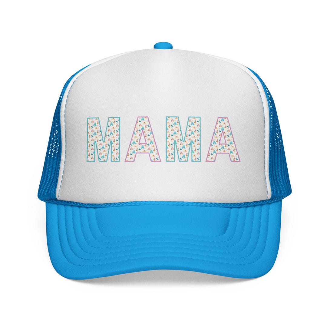 Disney Princess MAMA Trucker Hat| Black, White, Blue, Pink Hat - Etsy